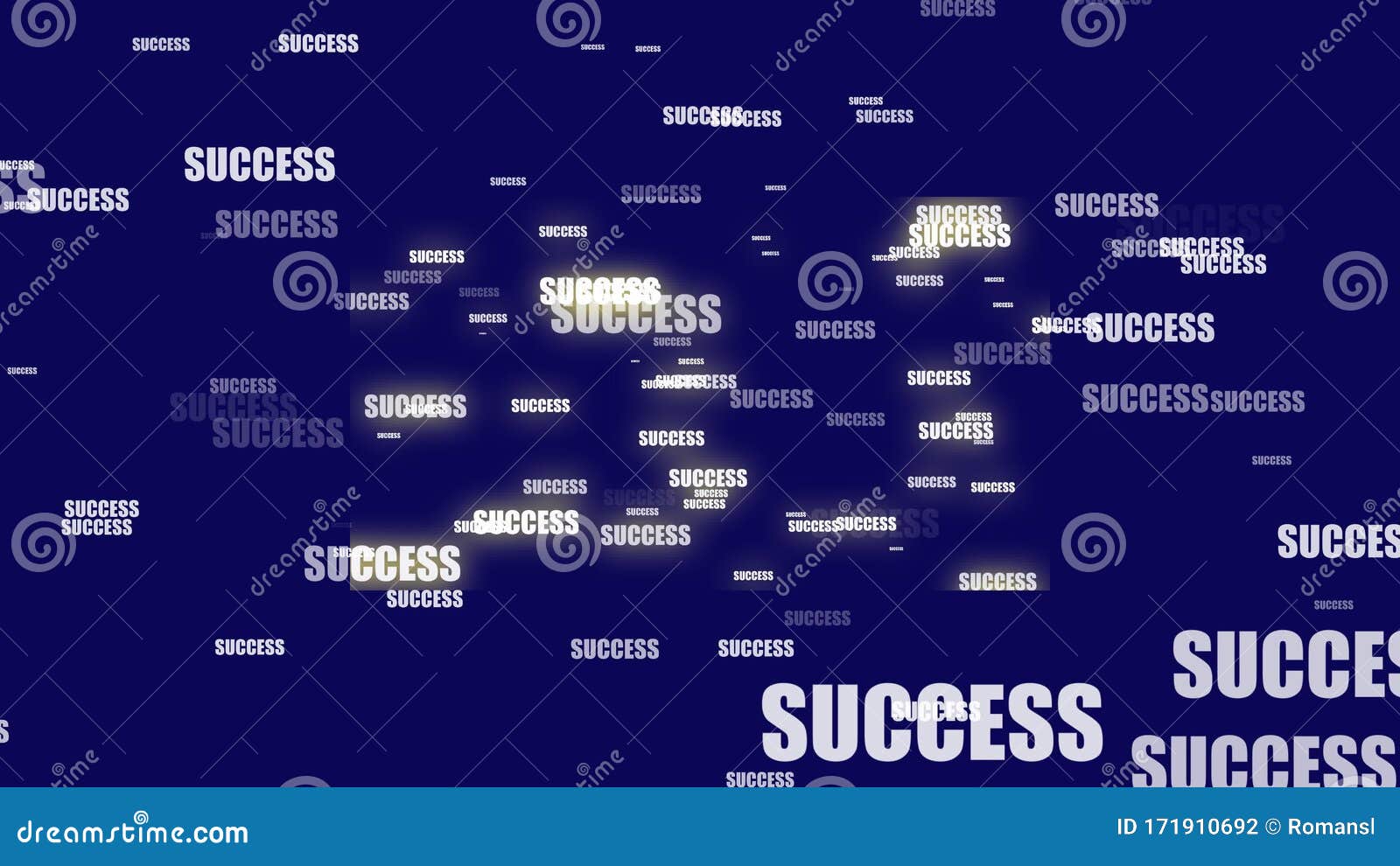 Motivation Words Flying through. Moving Text Animation. Stock Footage ...