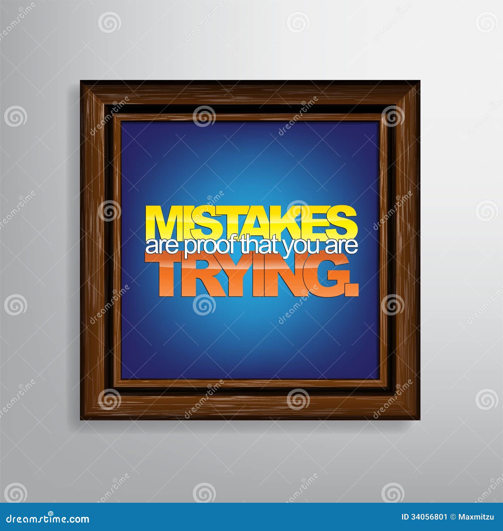Motivational Background stock vector. Illustration of mistakes - 34056801