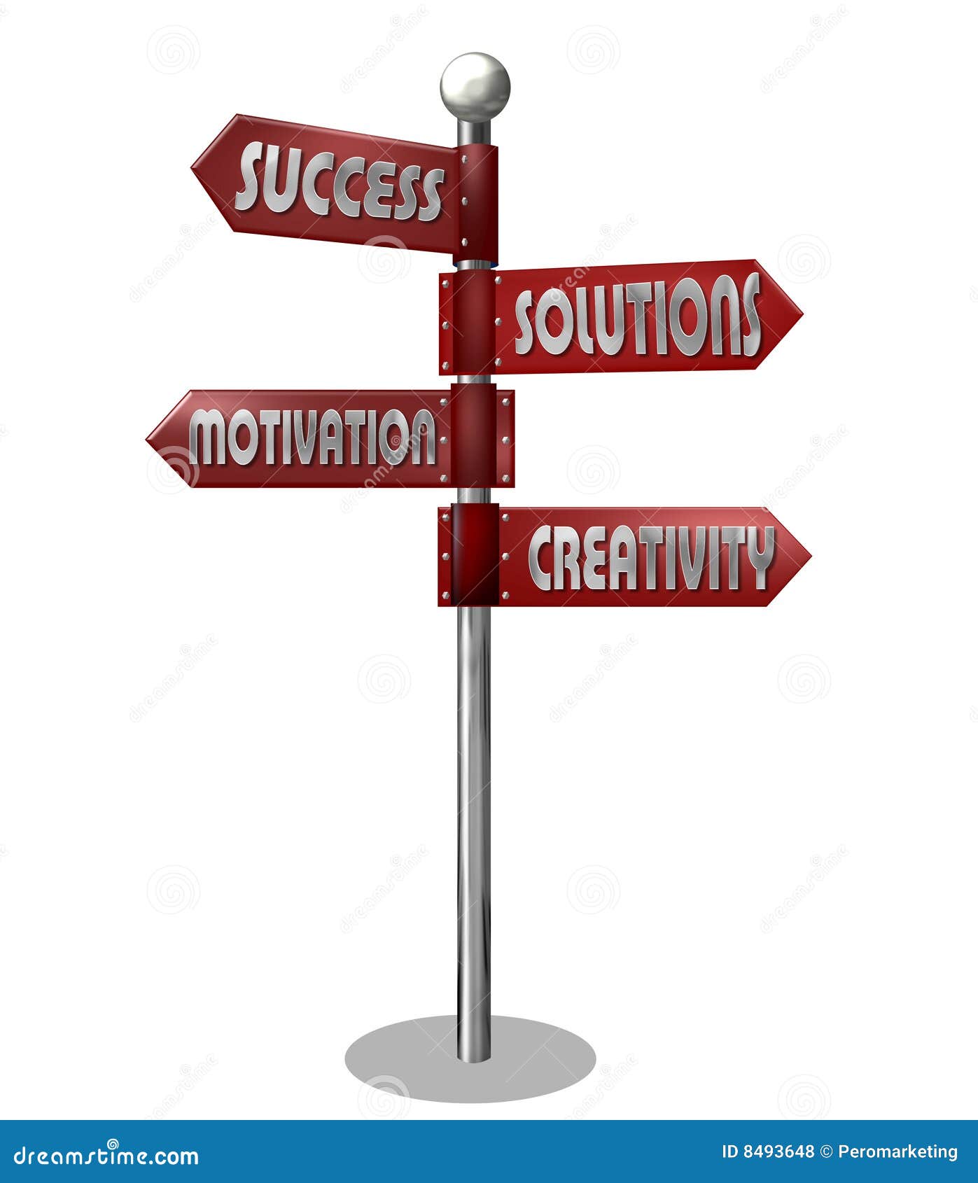 Motivational Business Signpost Stock Illustration - Illustration of ...