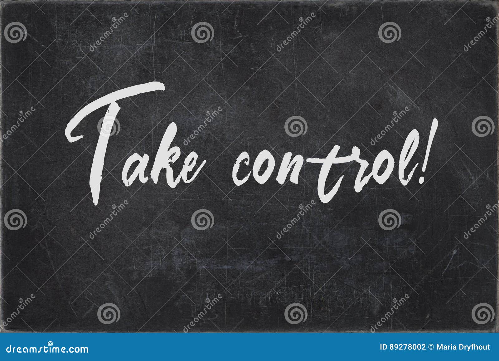 Motivational Command on Chalkboard Stock Photo - Image of message ...