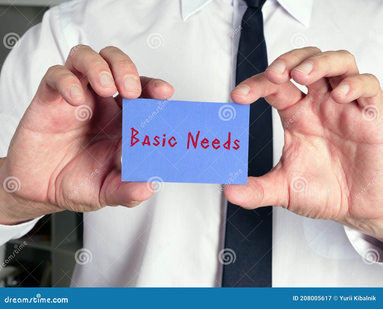 Motivational Concept about Basic Needs with Sign on the Page Stock ...
