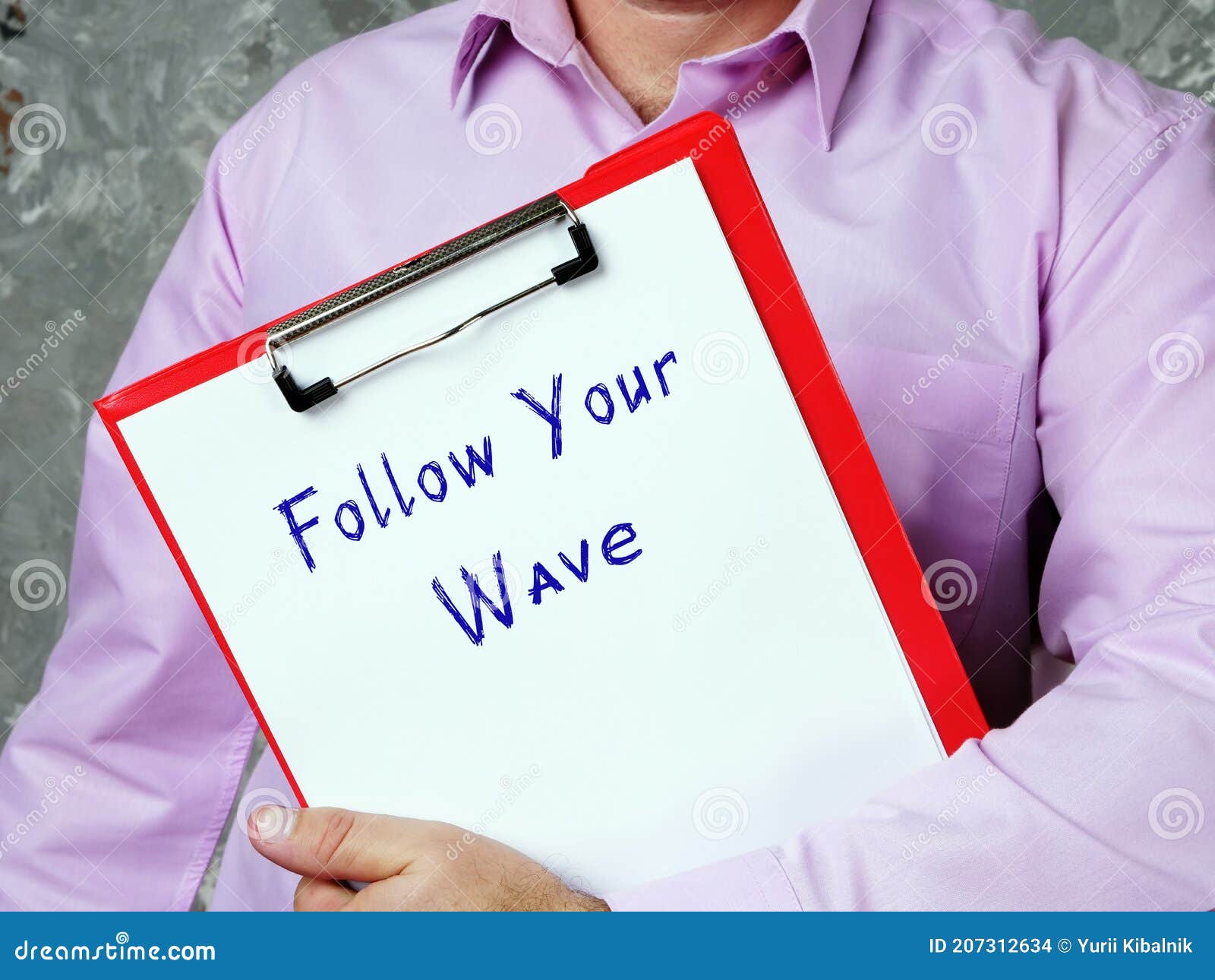 Motivational Concept Meaning Follow Your Wave with Phrase on the Page ...