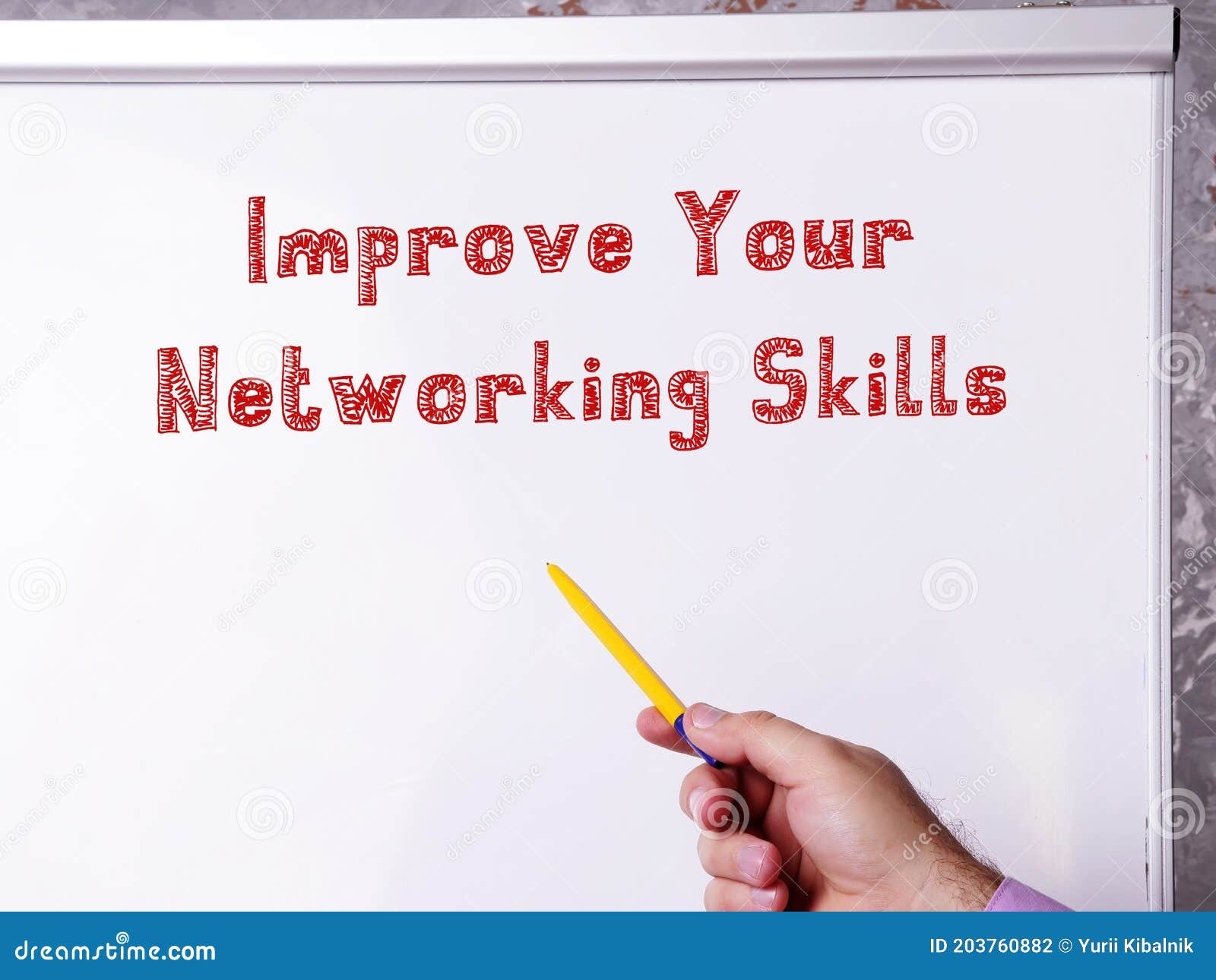 Motivational Concept Meaning Improve Your Networking Skills with Phrase ...