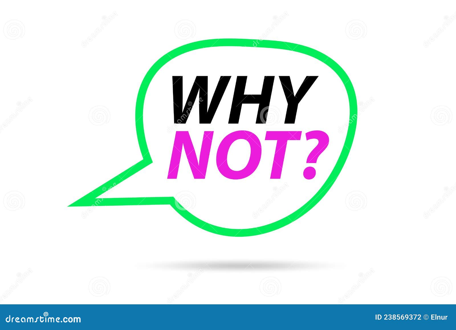 Motivational Concept with Why Not Question Stock Illustration ...