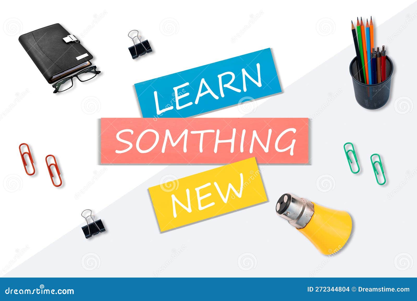 Motivational Concept Words Learn Something New Stock Illustration ...