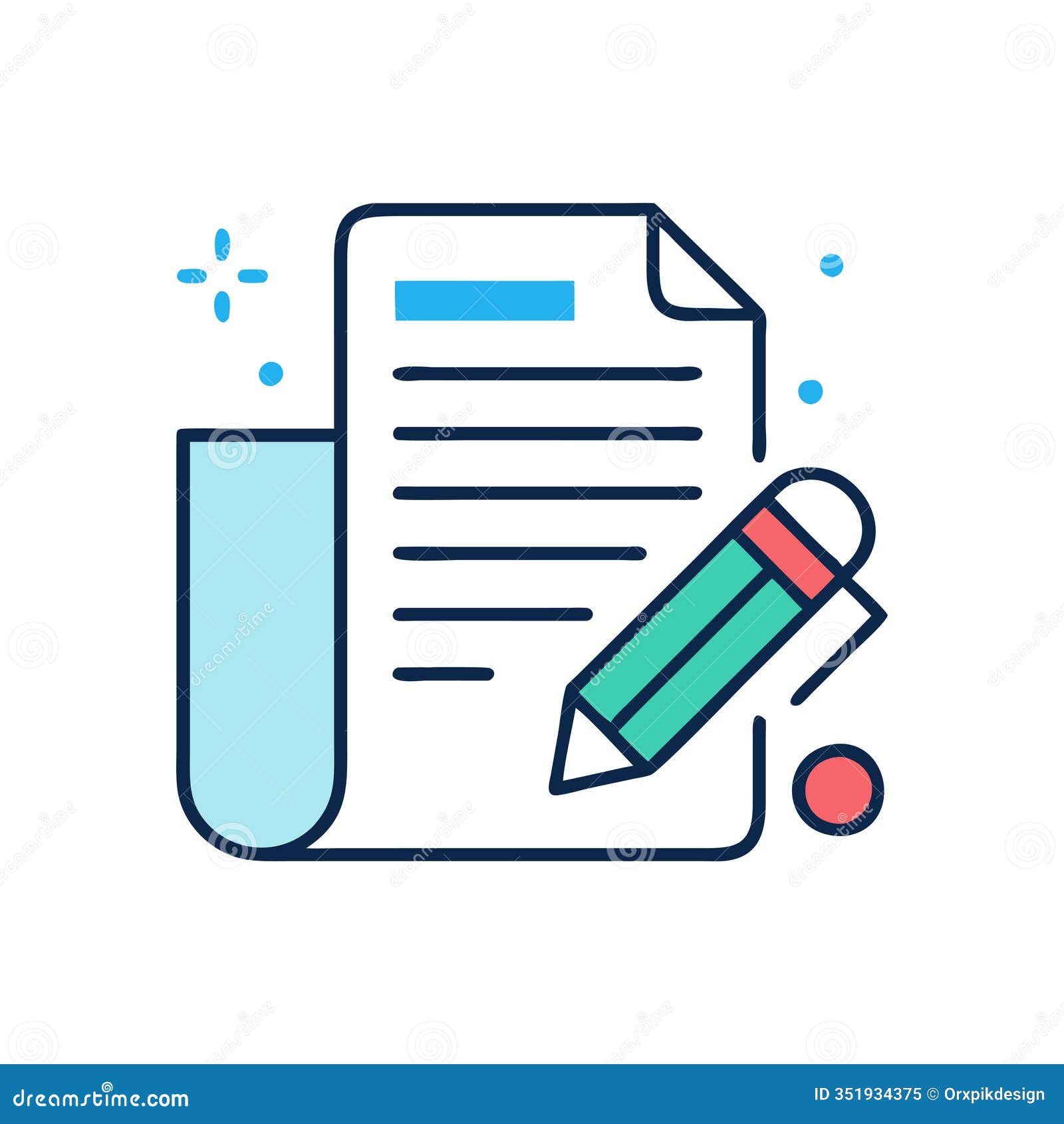 Motivational Creative Writing Icon Stock Vector - Illustration of book ...