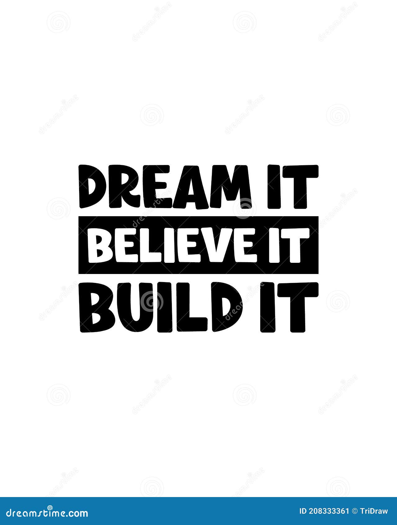 Motivational Hand Drawn Typography Poster Design Stock Vector ...