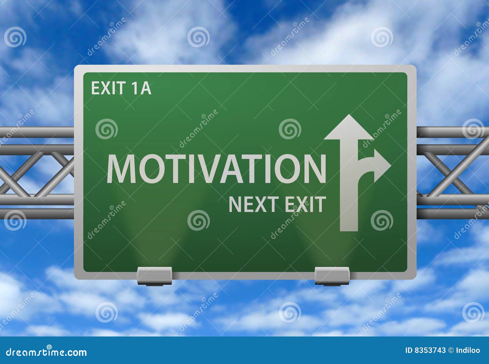 Motivational highway sign stock illustration. Illustration of language ...