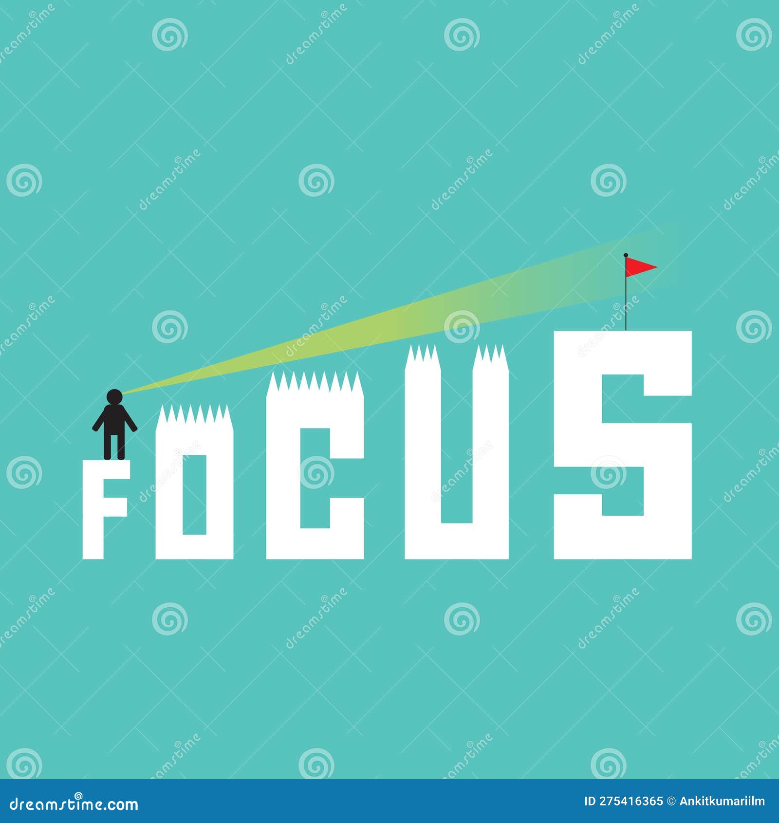 Focus Yourself Vector Illustration Graphic Representation Stock ...