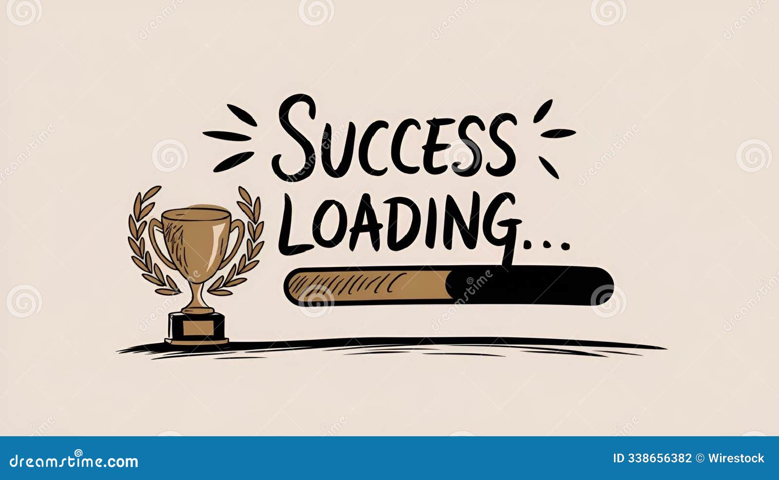 A Motivational Illustration with a Trophy with the Text Adventure ...