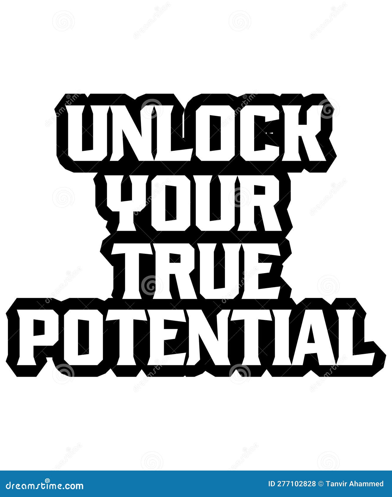 Unlock Your True Potential Motivational and Inspirational Lettering ...