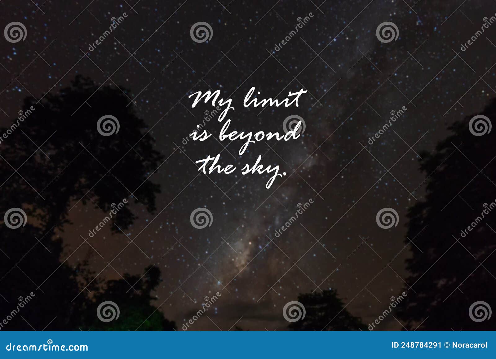 Life Inspirational Quotes - My Limit is Beyond the Sky Stock Image ...