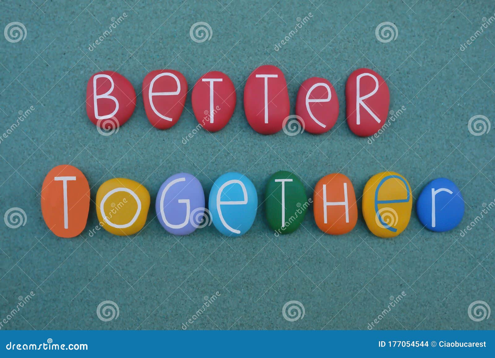 Better Together, Motivational Slogan Text Composed with Multi Colored ... Better Together, Motivational Slogan Text Composed with Multi Colored ...