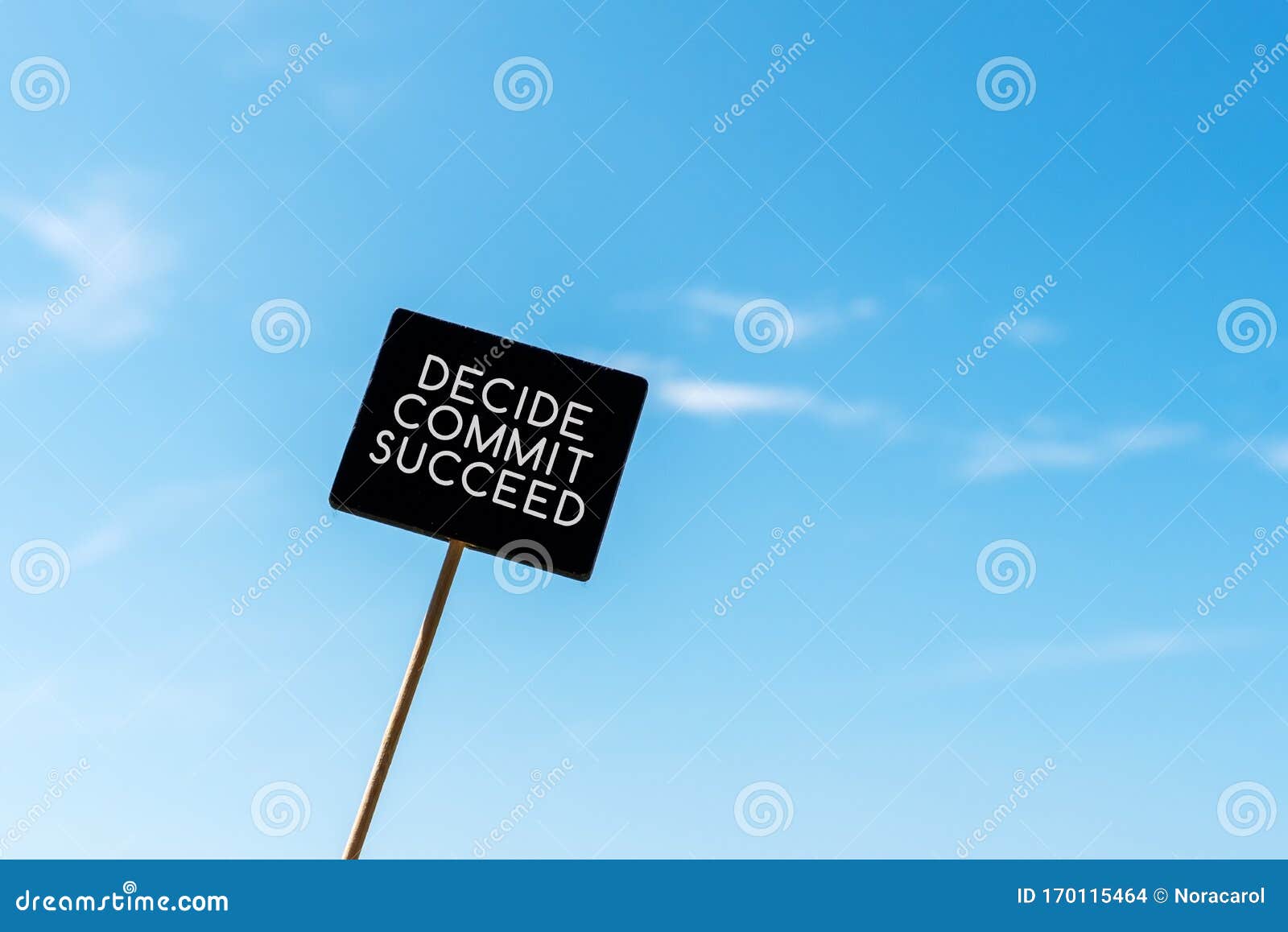 Life Inspirational Quotes - Decide, Commit, Succeed Stock Photo - Image ...