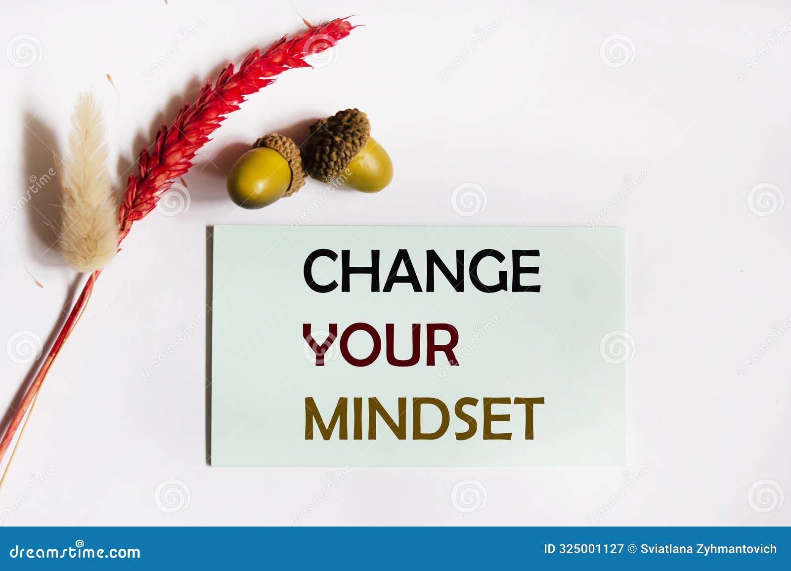 Motivational Message Change Your Thinking Text in Notepad Stock Image ...