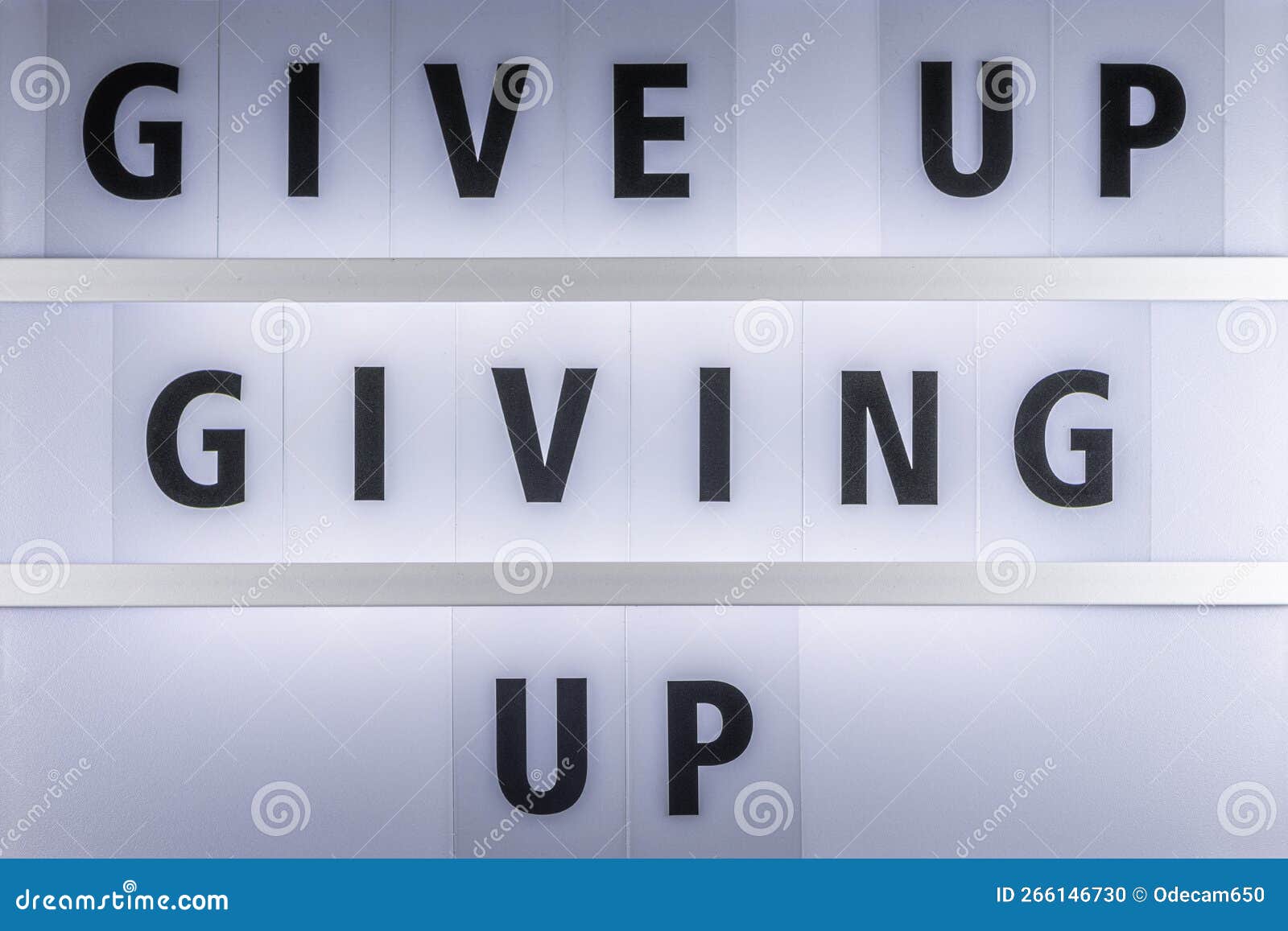 Motivational Message Exercise and Give Up Giving Up Stock Photo - Image ...
