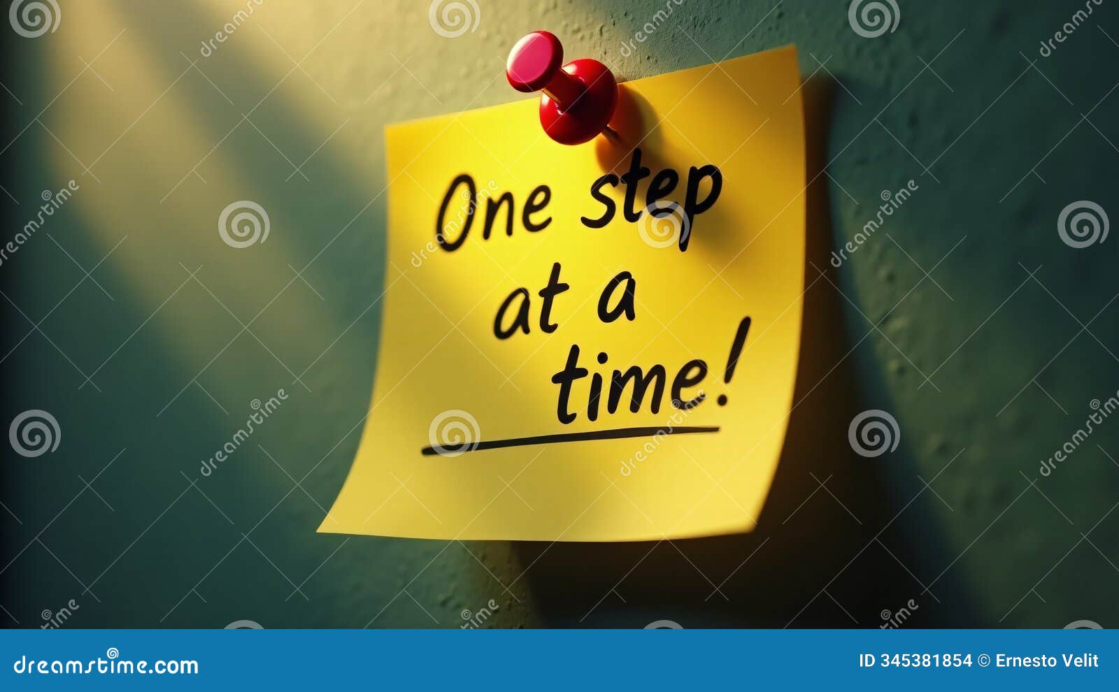 Motivational Note on Wall stock photo. Image of highlights - 345381854