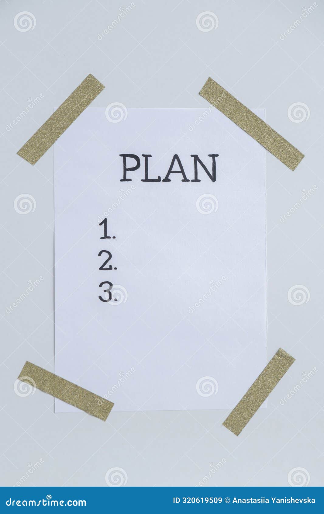 Motivational Paper Note PLAN. Goals Setting Concept. Strategy for Self ...