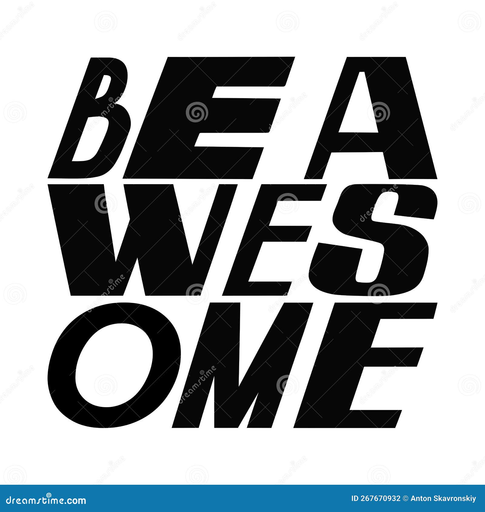 Motivational Poster Be Awesome Stock Vector - Illustration of ...