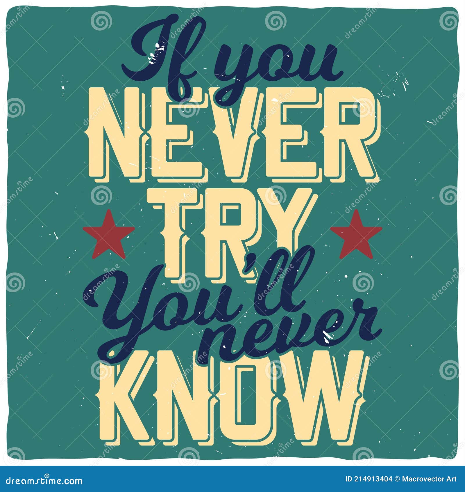 Motivational Poster. Inspirational Quote Design Stock Vector ...