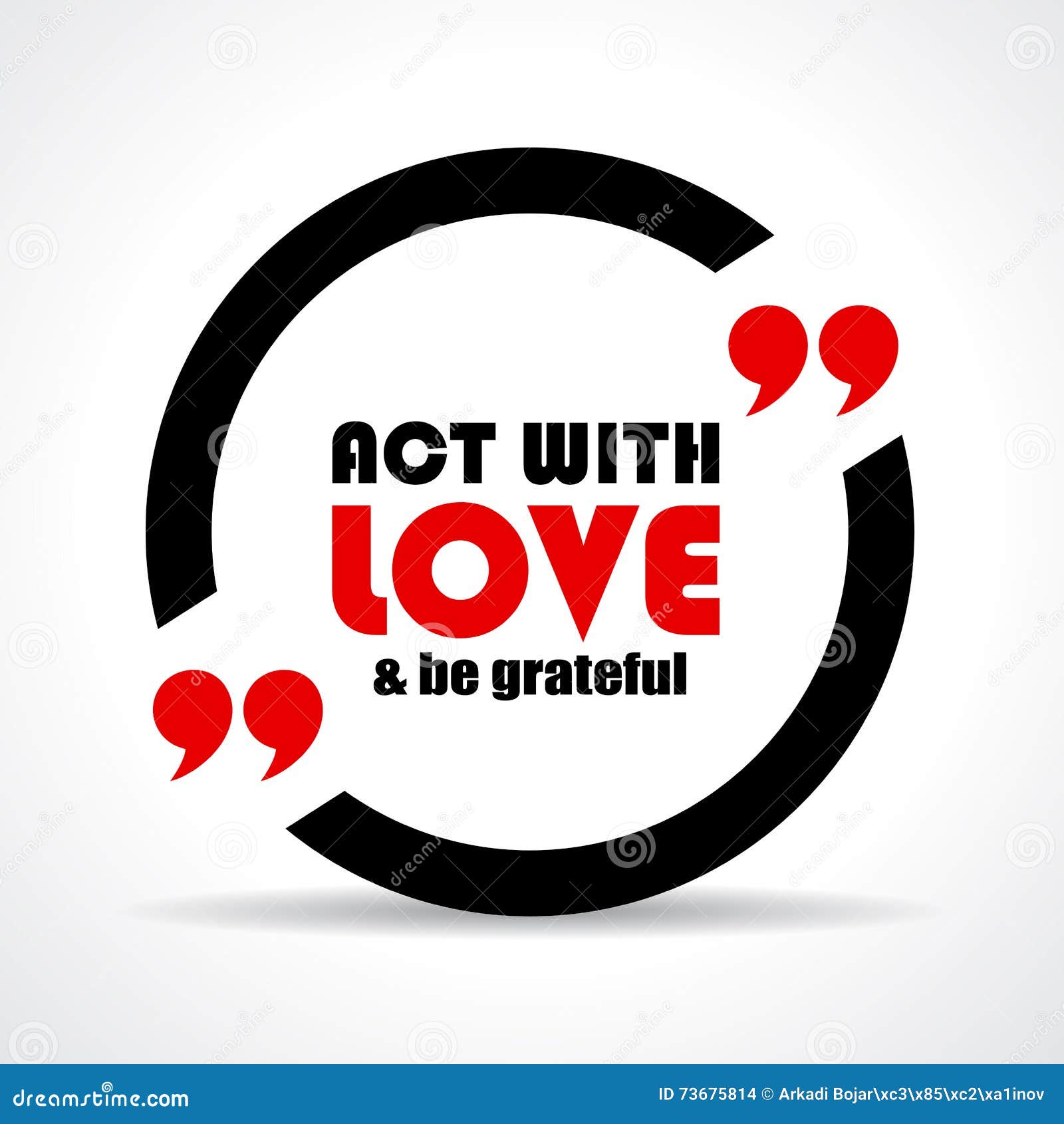 Motivational quote circle stock vector. Illustration of card - 73675814