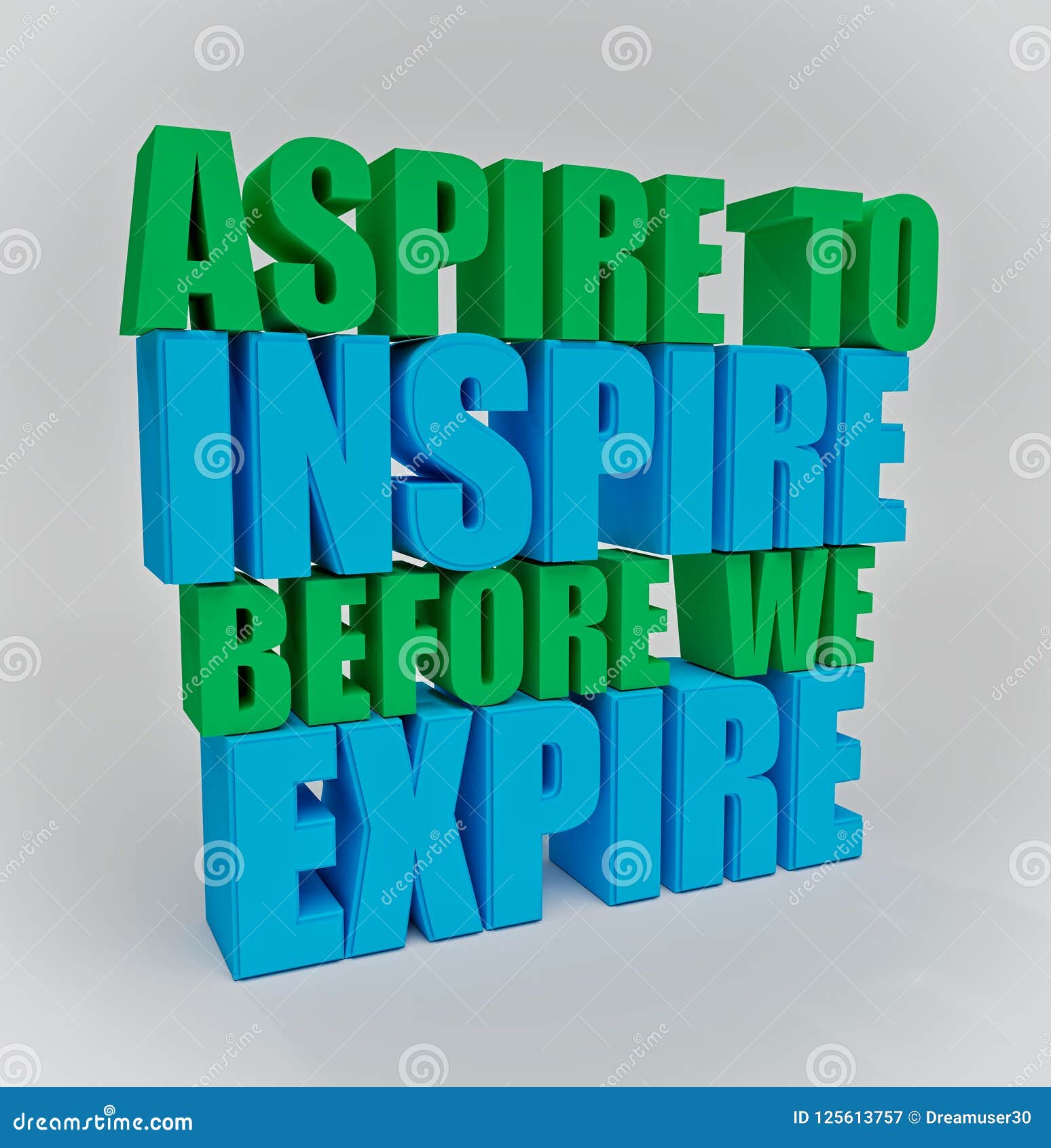 Motivational Quote 3d Rendering Stock Illustration - Illustration of ...