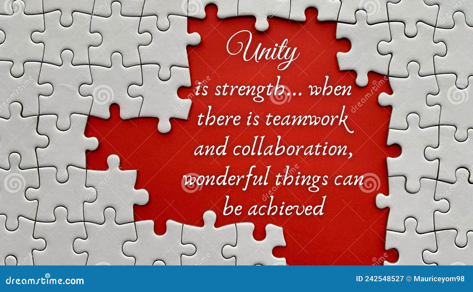 Motivational Quote on Red Cover - Unity is Strength, when There is ...