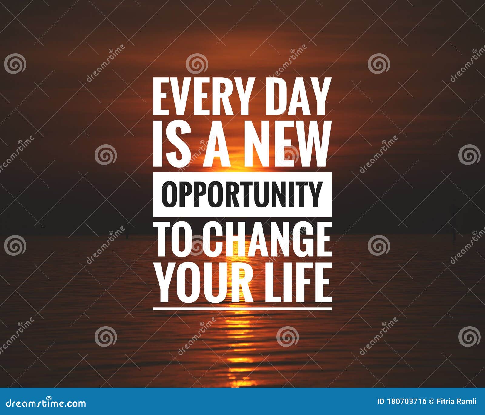 Motivational Quote on Sunset Background -Every Day is a New Opportunity ... Motivational Quote on Sunset Background -Every Day is a New Opportunity ...