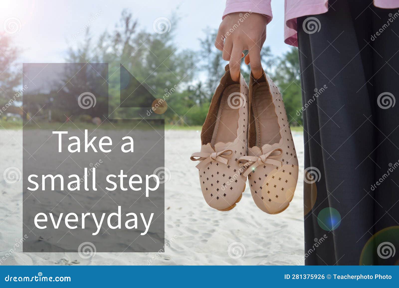 Motivational Quote Written with Take a Small Step Everday Stock Photo ...