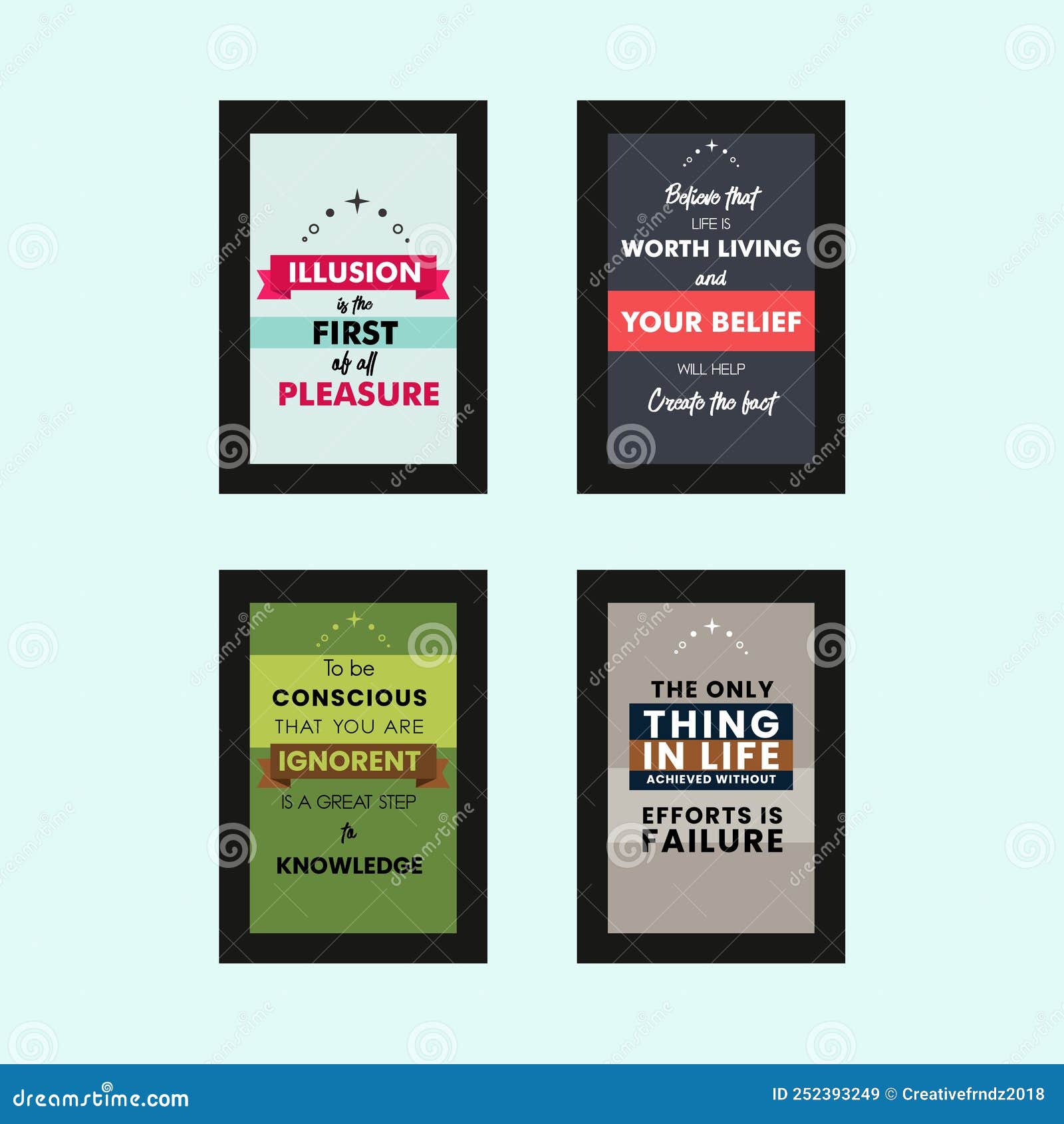 Motivational Quotes with Background Stock Vector - Illustration of ...