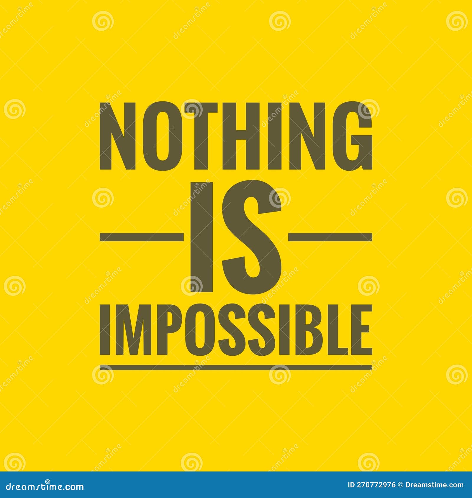 Motivational Quotes. Nothing is Impossible Stock Illustration ...