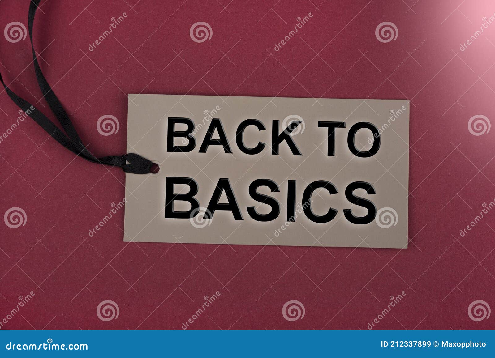 Motivational Sign Back To Basics on a Red Stock Image - Image of ...
