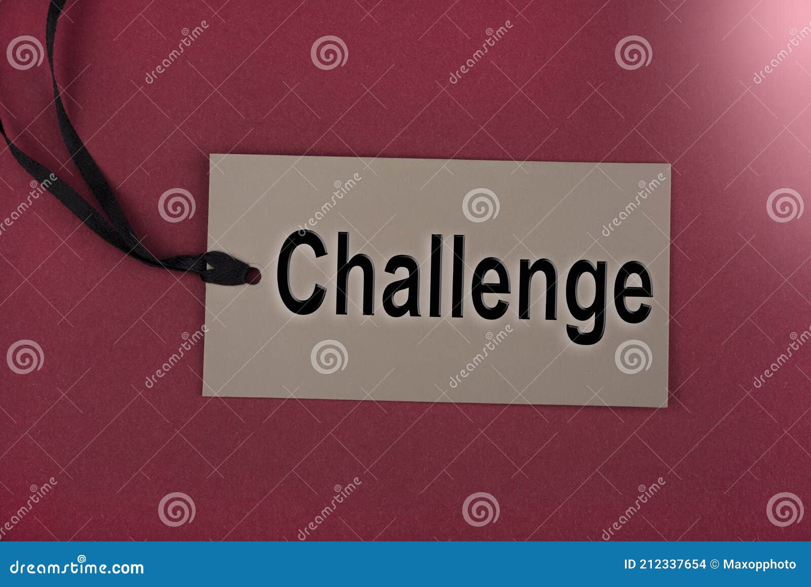 Motivational Sign Challenge on a Red Background Stock Photo - Image of ...