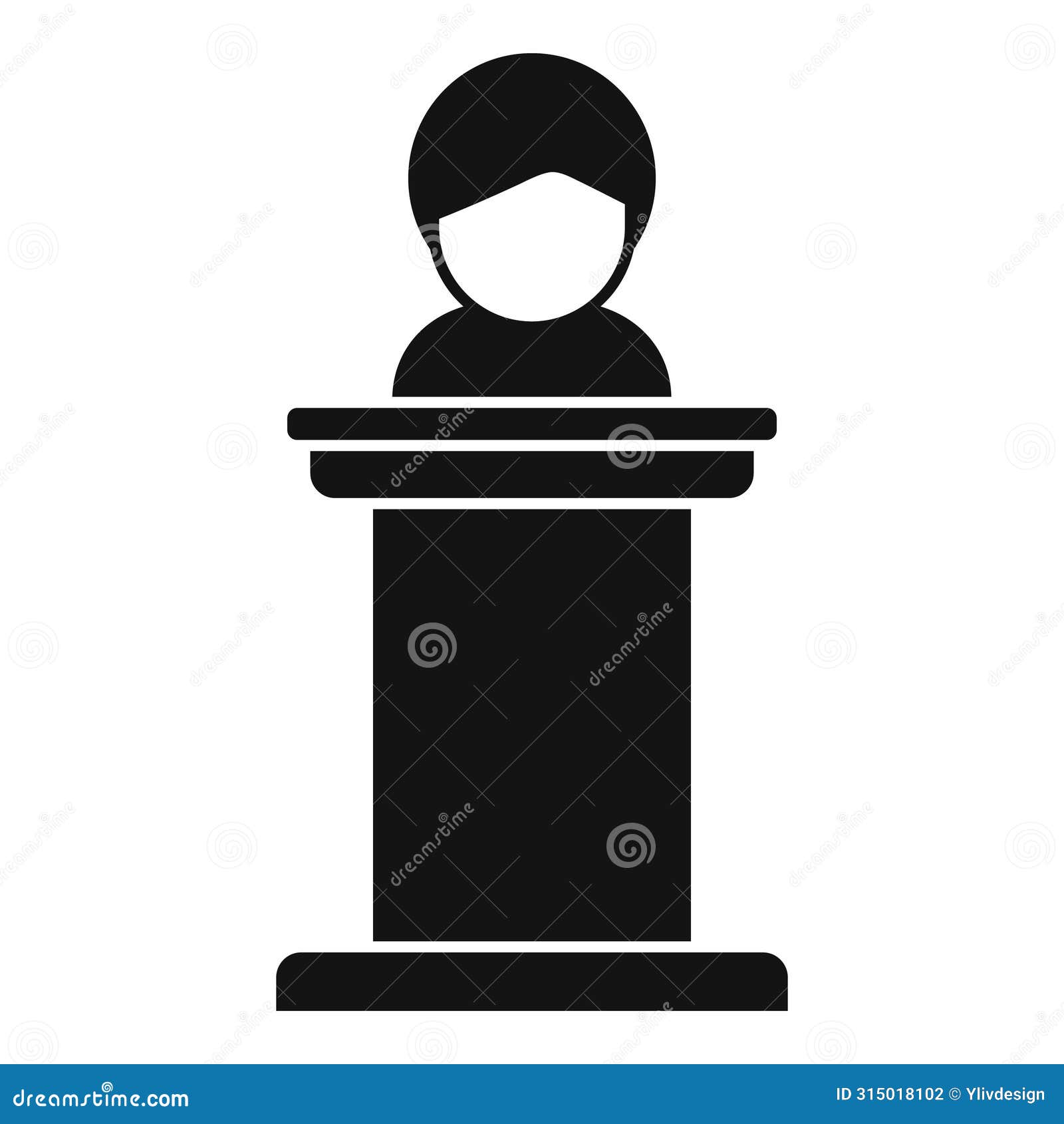 Motivational Speaker Speech Icon Simple Vector. Professional Audience ...