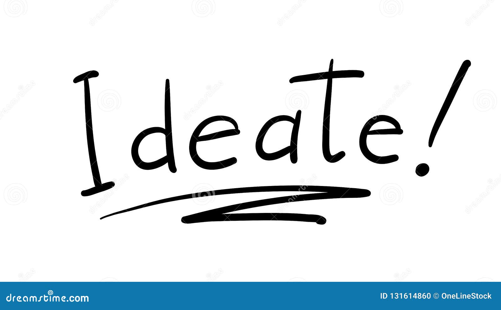 Business Buzzword: Ideate - Vector Handwritten Phrase Stock Vector ...