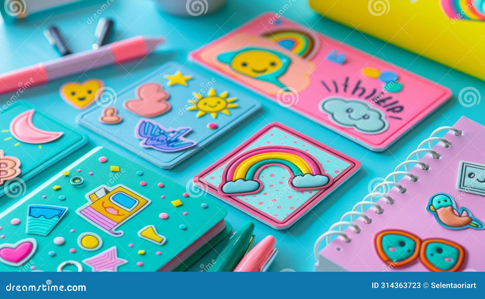 Motivational Stickers for Student Journals Stock Illustration ...