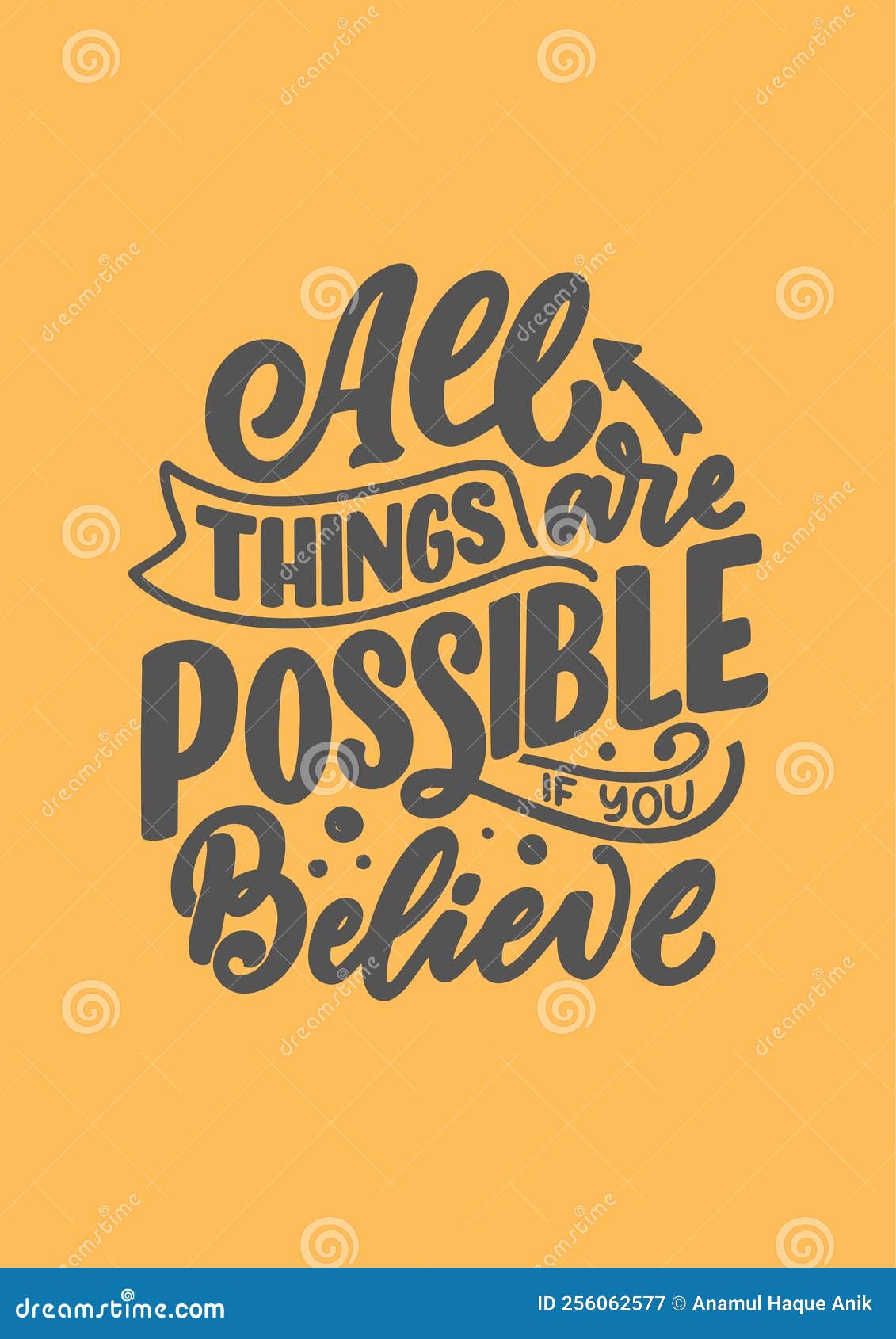 Motivational Typographic Quote. All Things are Possible If You Believe ... Motivational Typographic Quote. All Things are Possible If You Believe ...