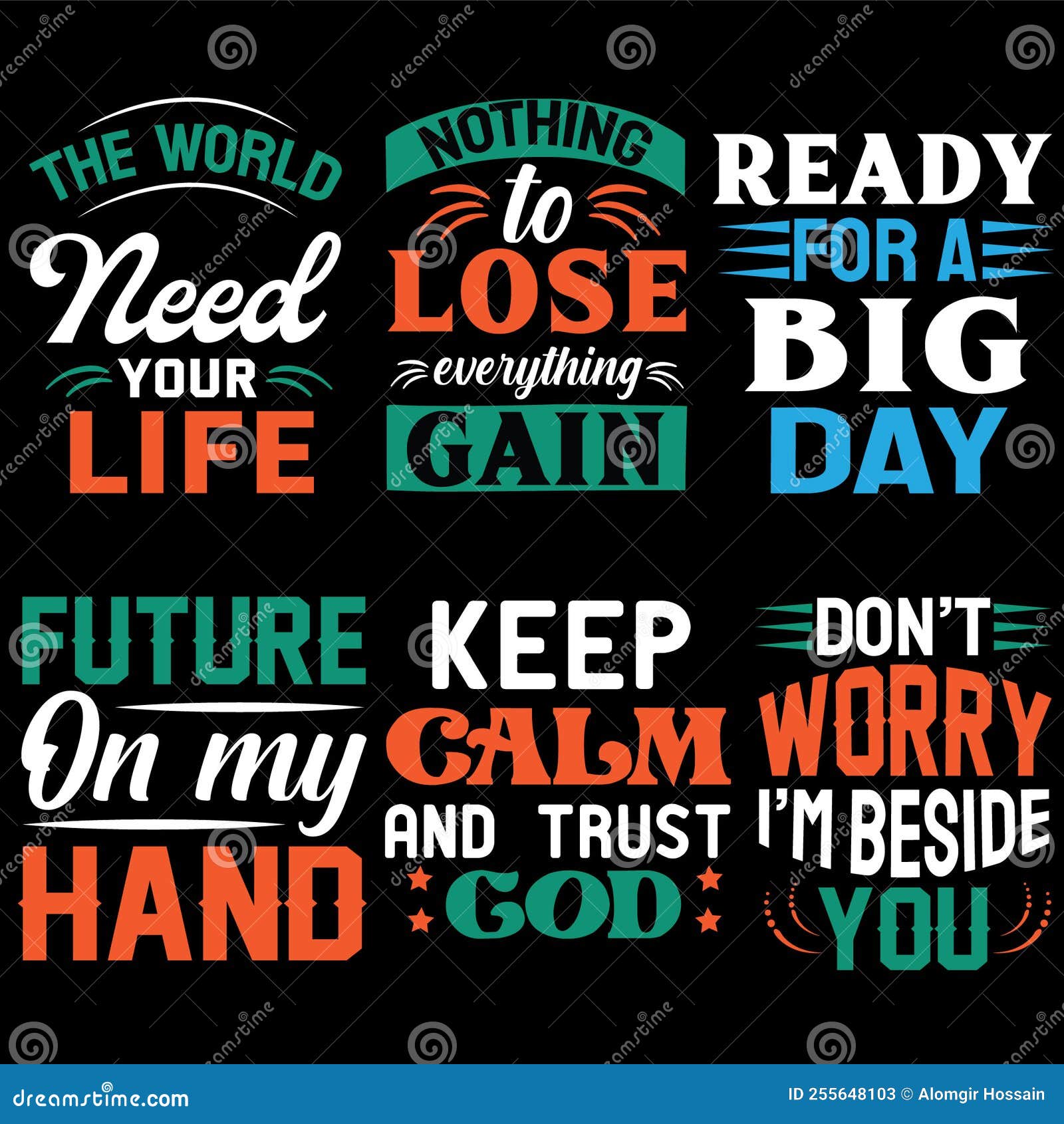 Motivational Typography Quotes Design Stock Vector - Illustration of ...