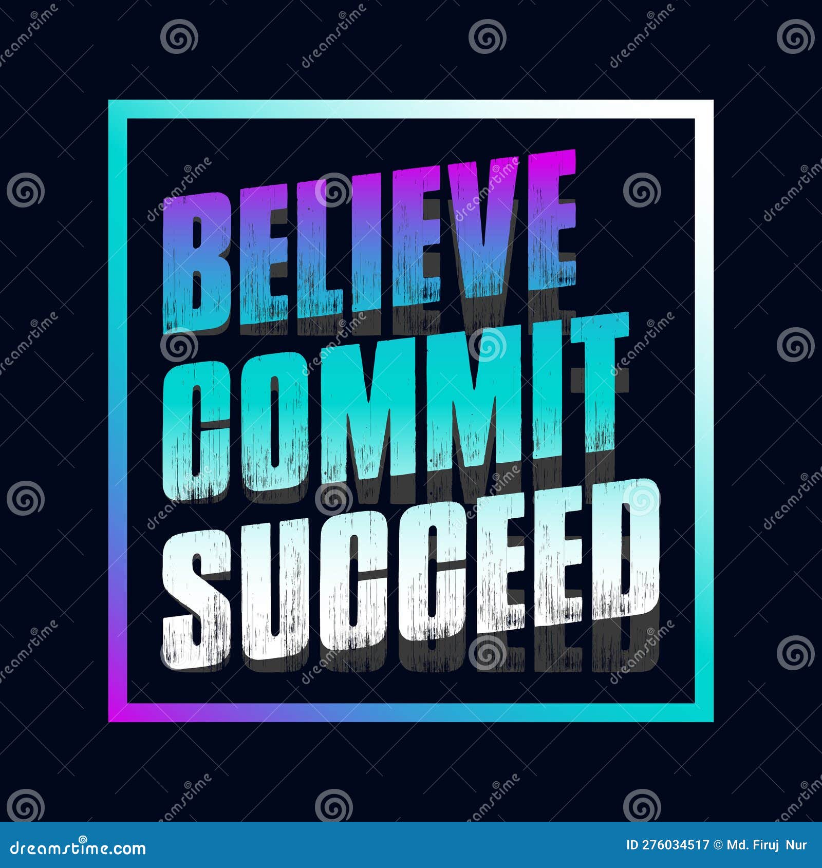 Motivational Typography T-shirt Design Featuring the Quote Believe ...