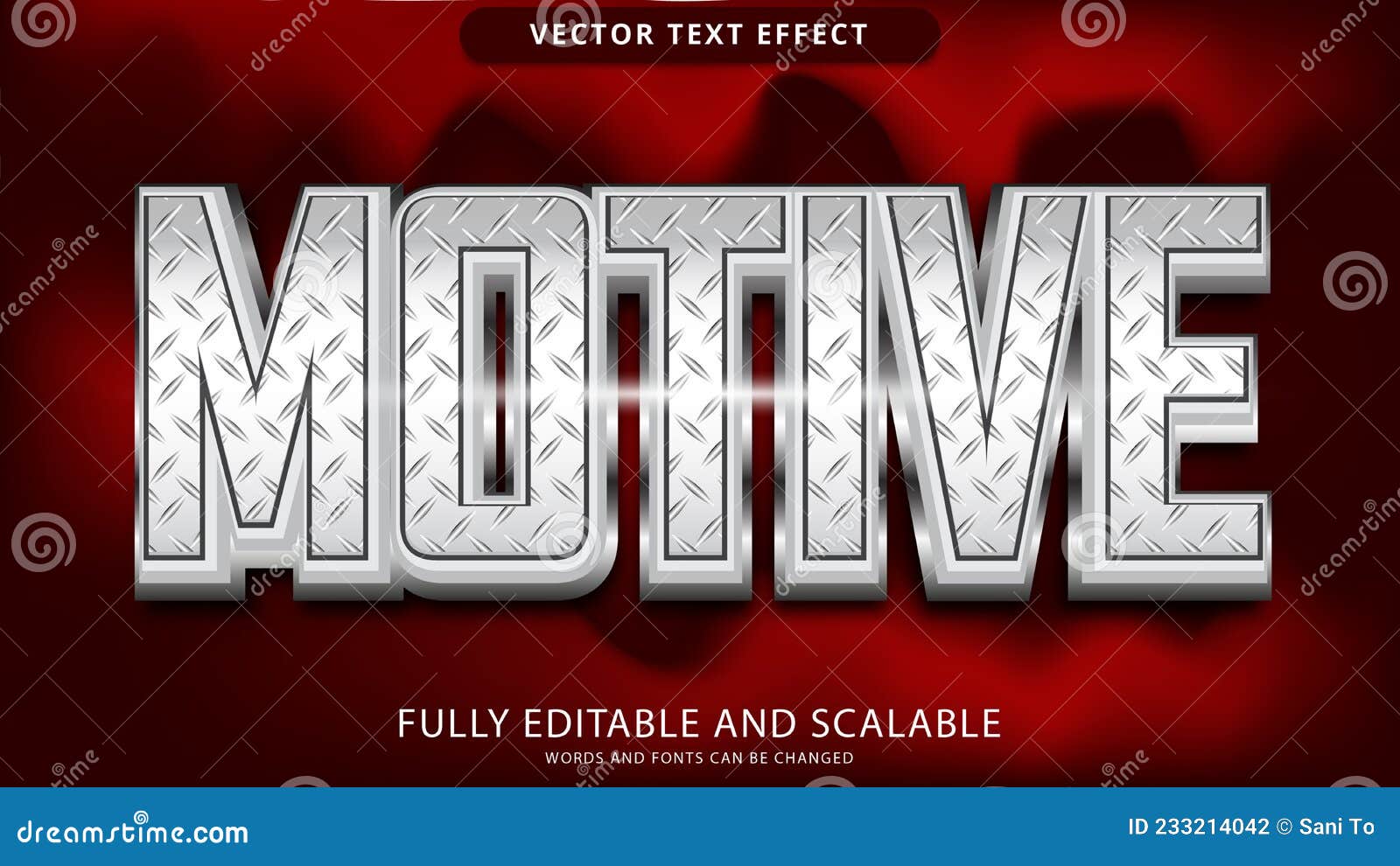 Motive Text Effect Editable Eps File Stock Vector - Illustration of ...