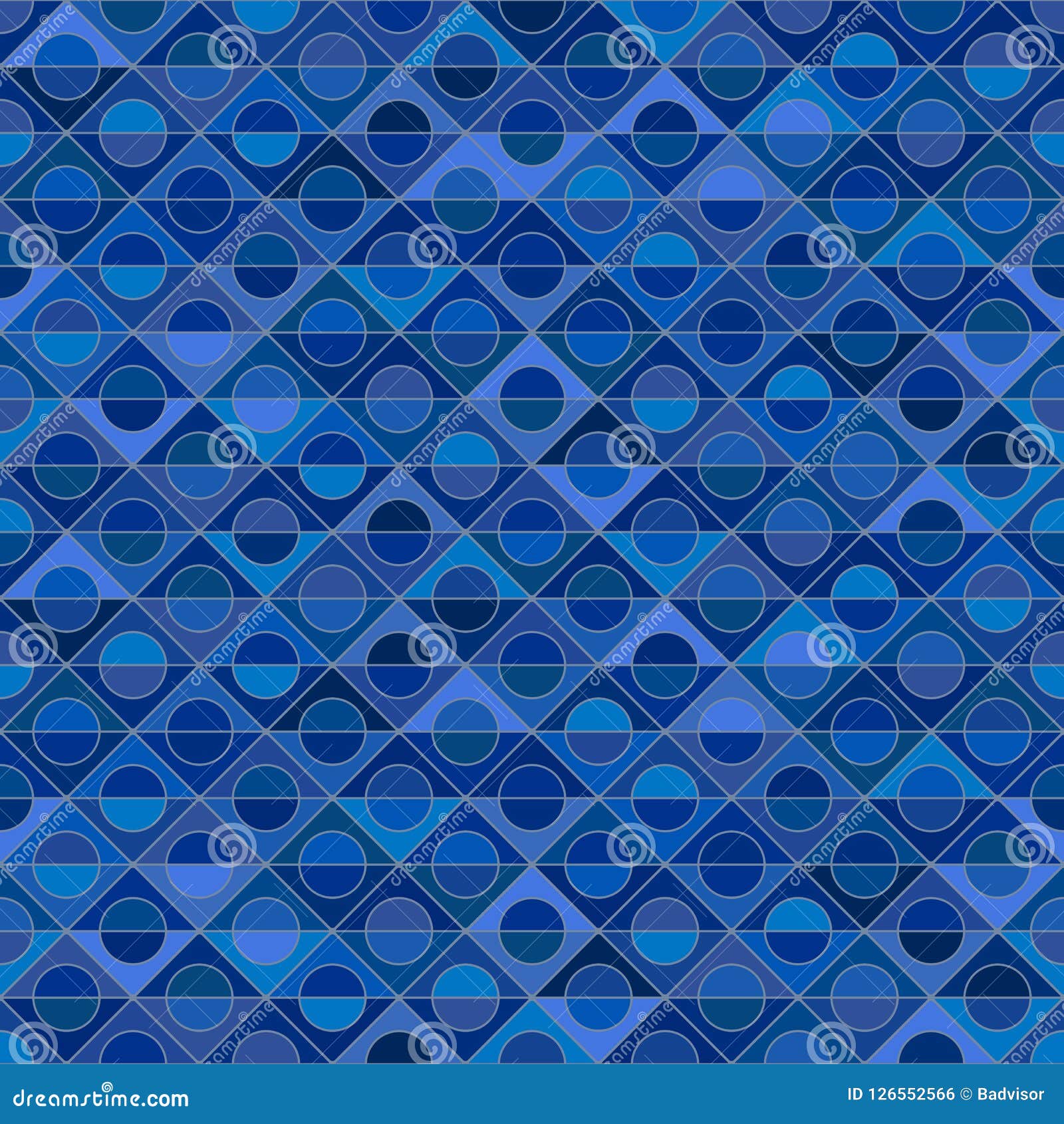 Motley Seamless Pattern, Blue Background, Vector Template Stock Vector ...
