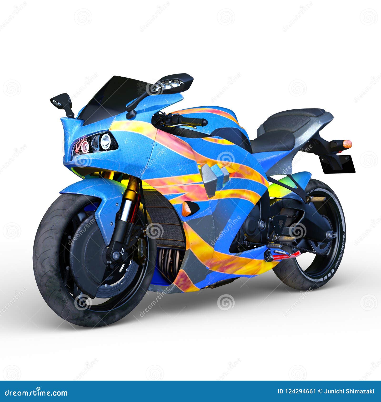 Moto azul stock de ilustración. Ilustración de moderno - 124294661