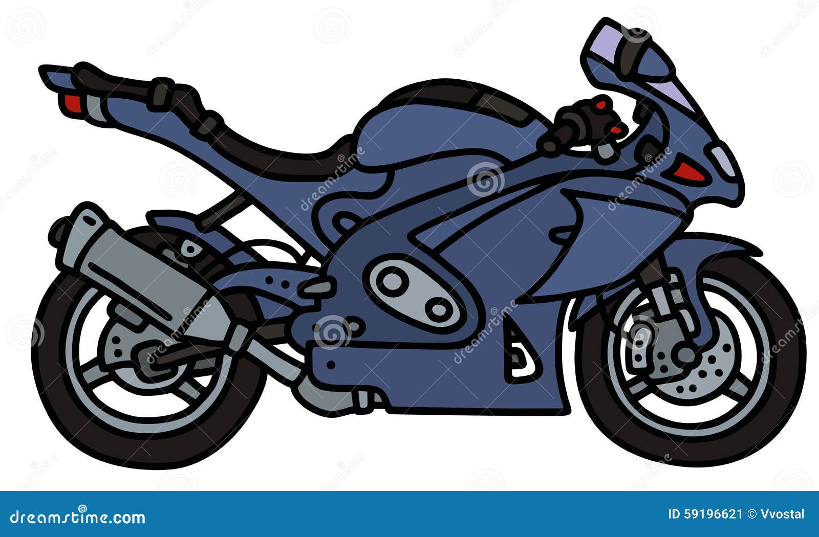 Moto azul ilustración del vector. Ilustración de oscuro - 59196621