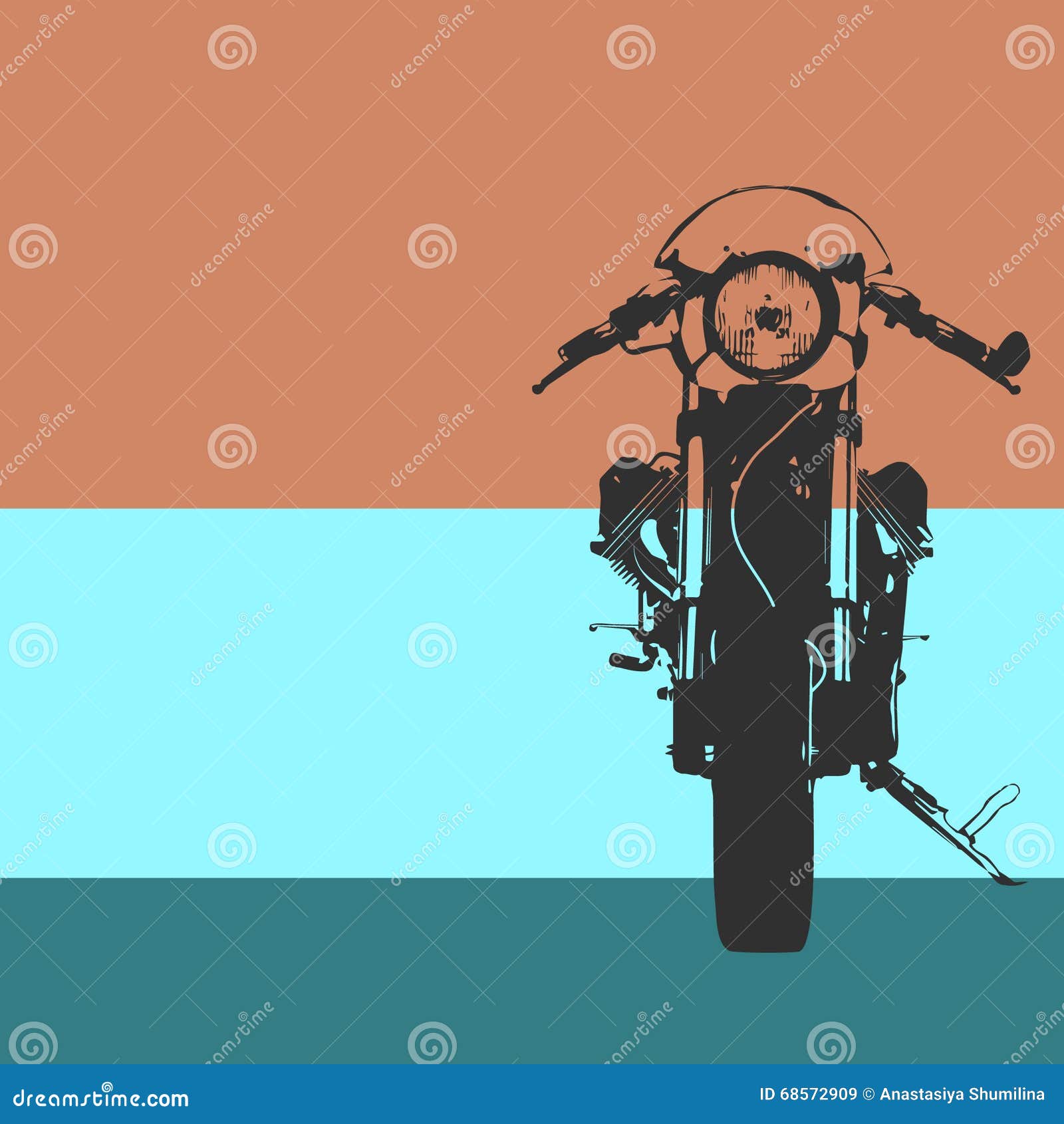 Moto Front View Symbole Noir Illustration Stock - Illustration of ...