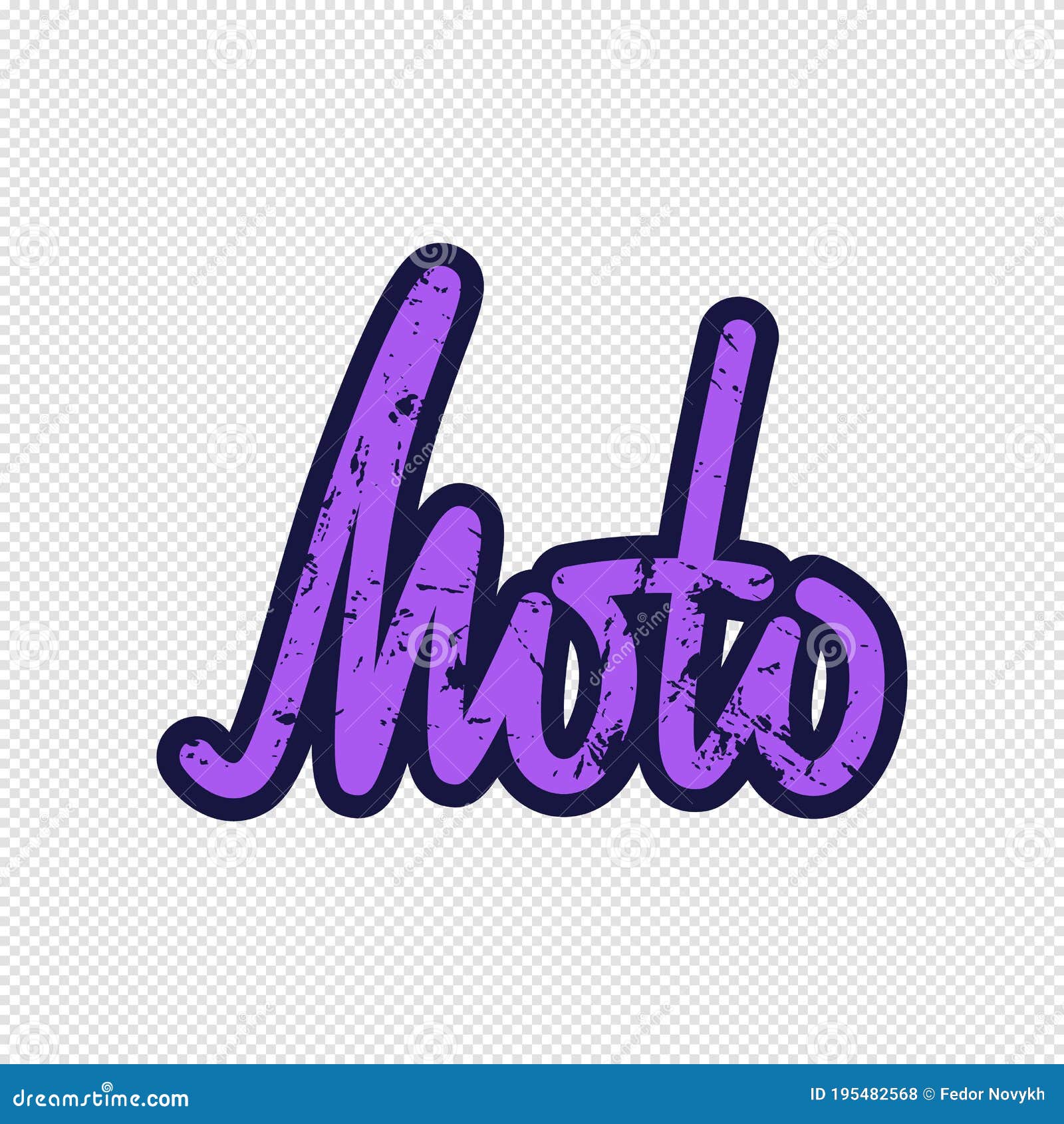 Moto Lettering Sticker Design with Rough Texture Stock Vector ...