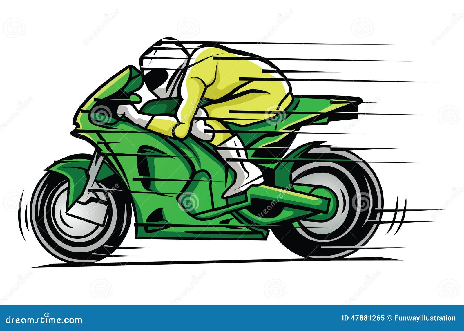 Moto Race Cartoon Vector | CartoonDealer.com #47881279
