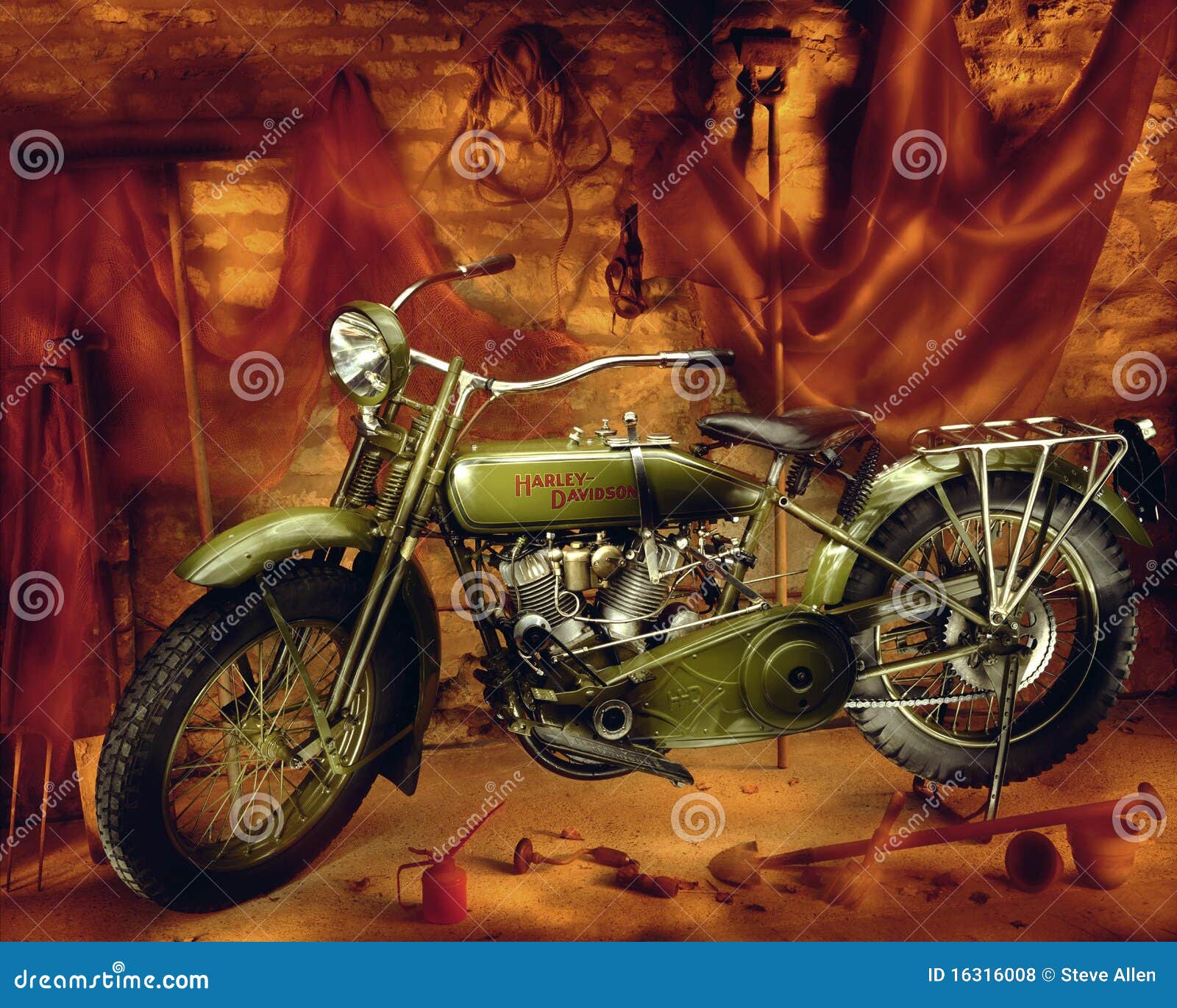 Motocicleta De Harley Davidson - Vintage 1910 Foto de Stock Editorial ...