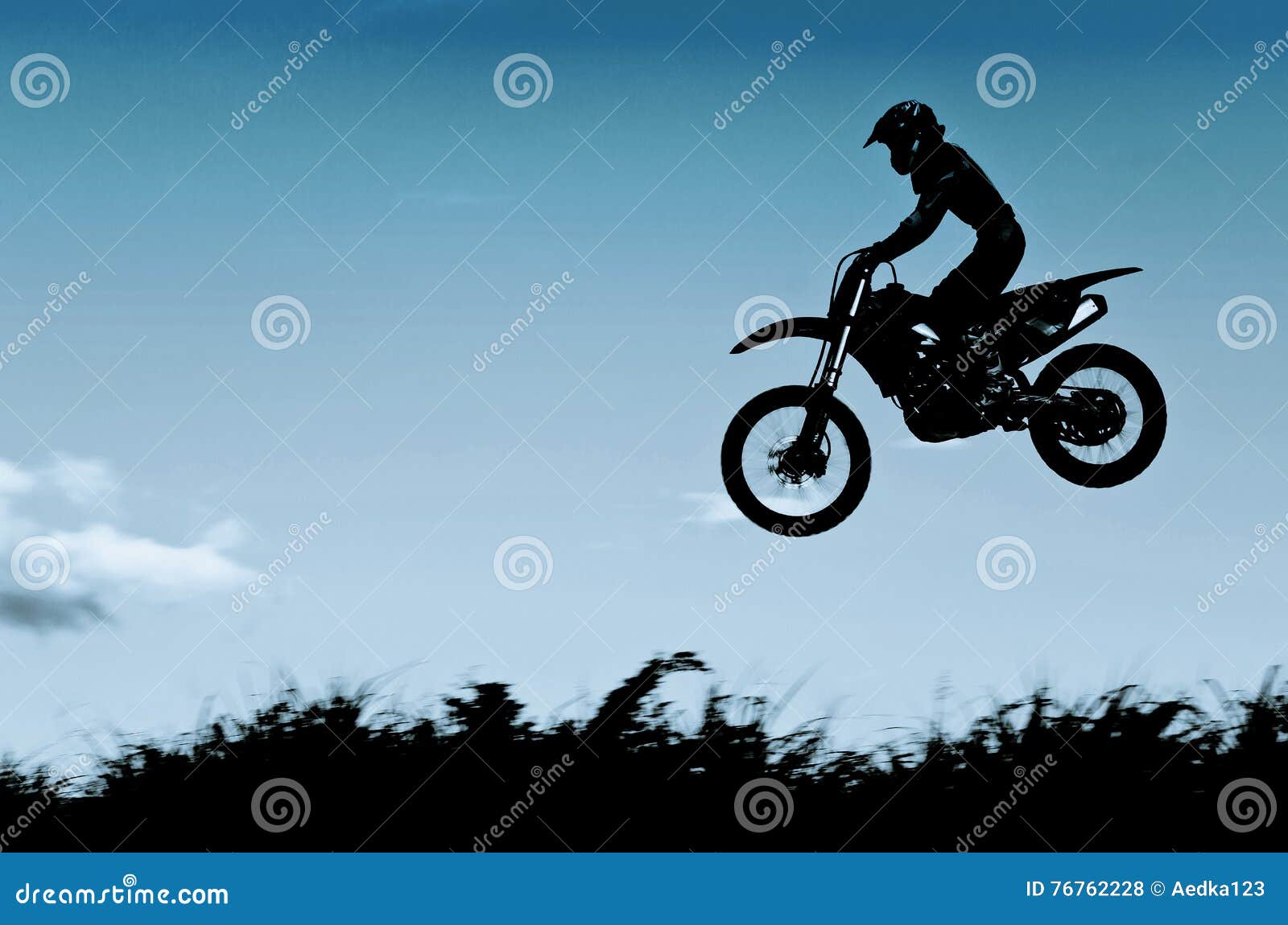 Motocross Action with Sunset Background Stock Photo - Image of beauty ...