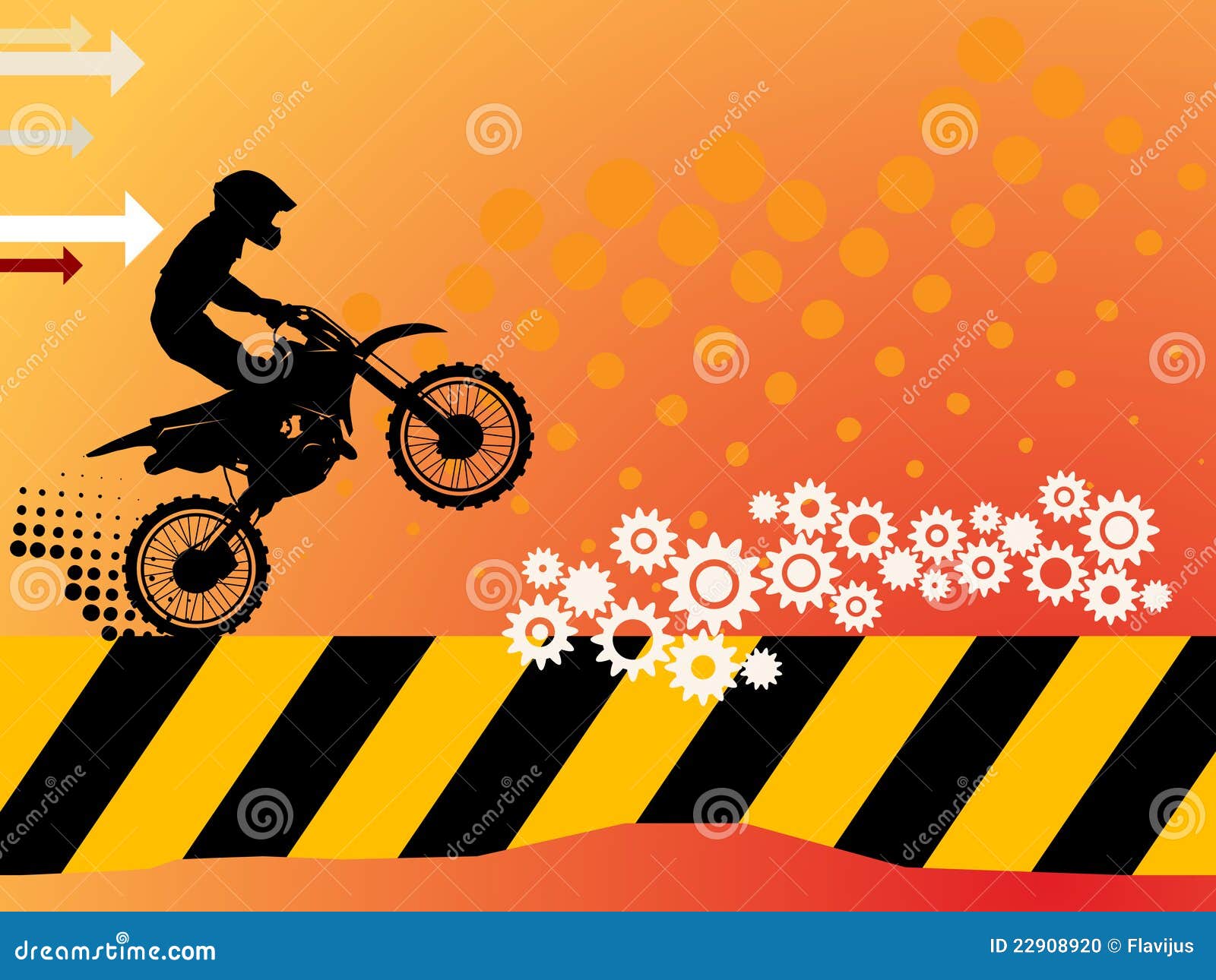 Motocross Background Vector Illustration | CartoonDealer.com #22908920