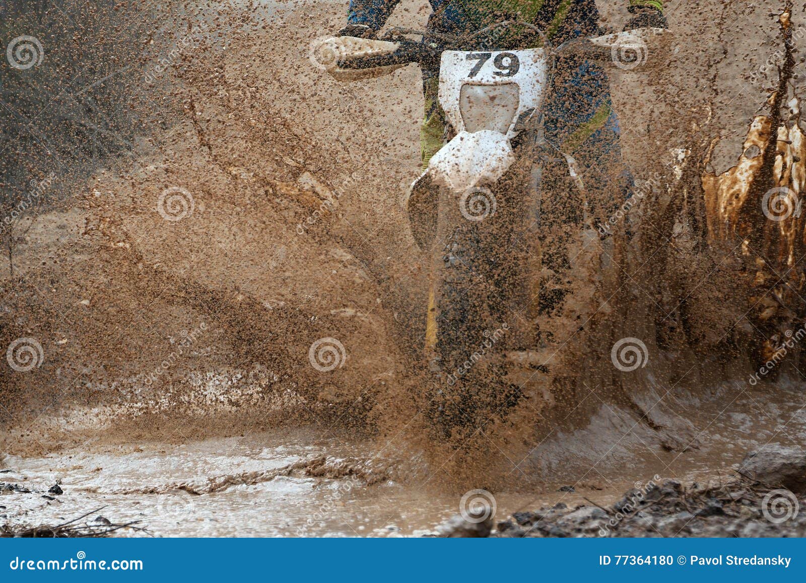 Motocross Driver Splashing Mud Stock Photo - Image of action, race ...